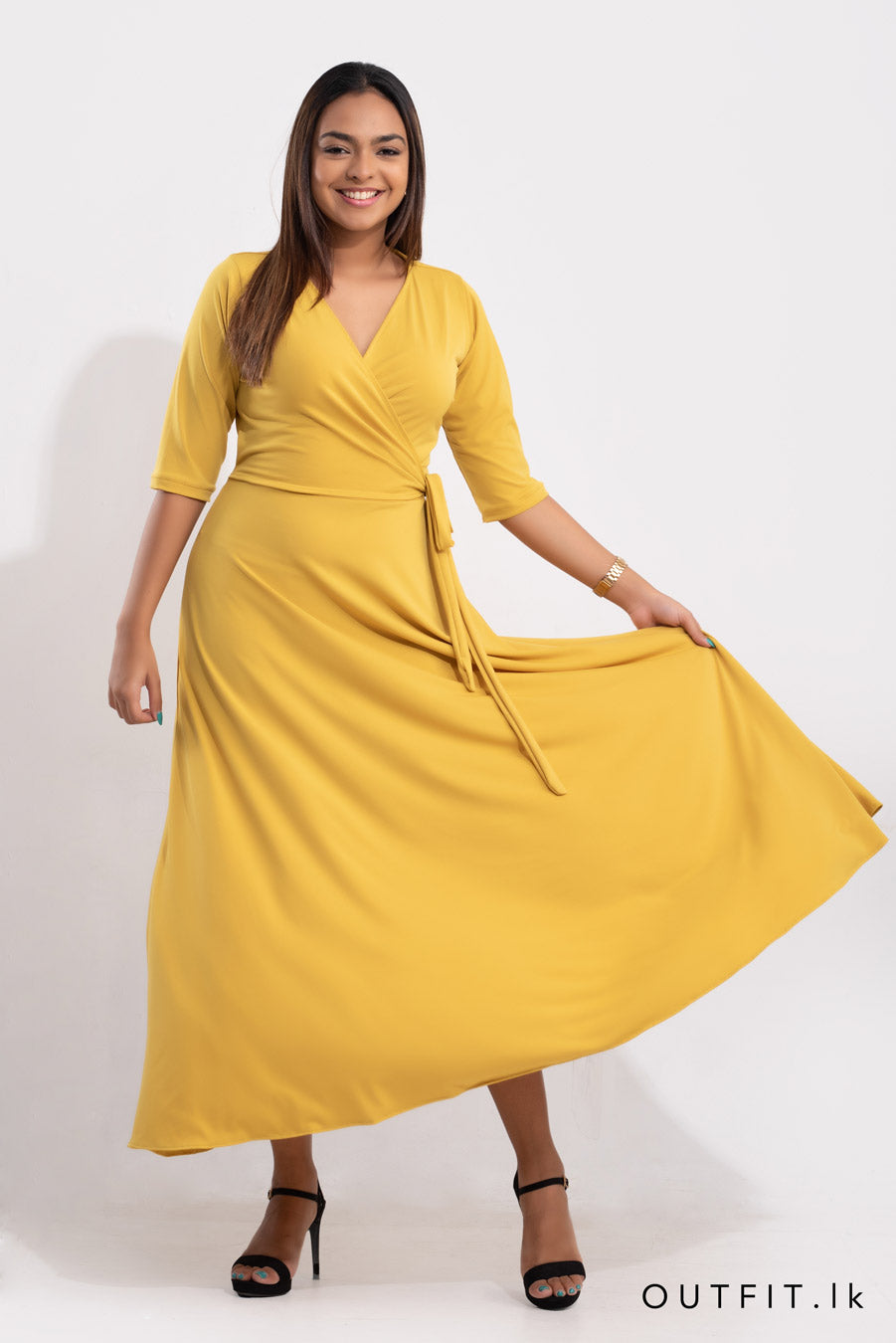 Front Cross Over Maxi Dress – OUTFIT