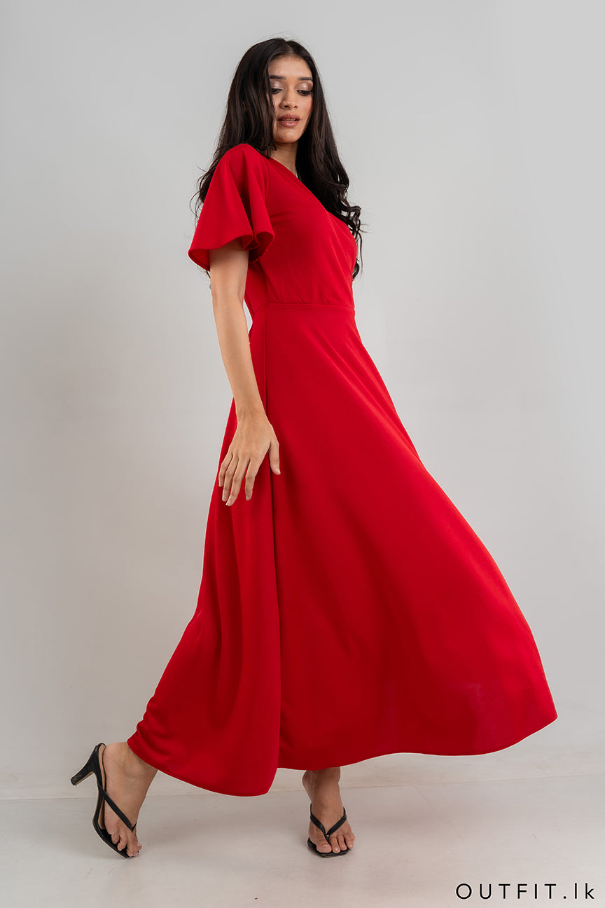Front Cross-over Maxi Dress – OUTFIT