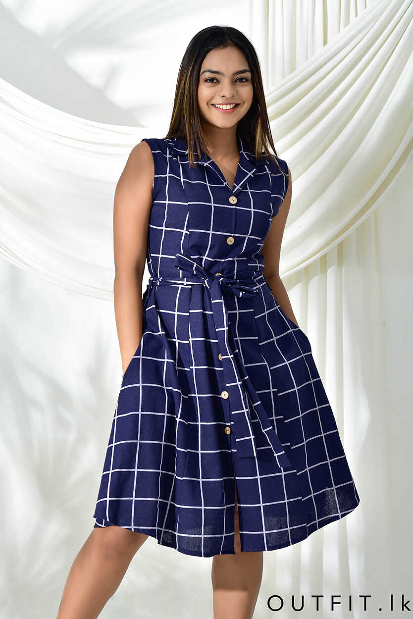 Checked Collared Dress – OUTFIT