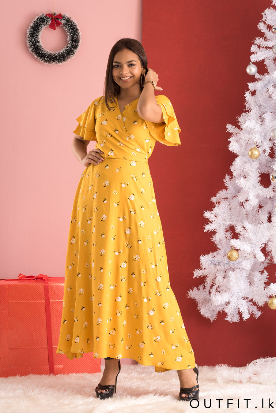 JLO Cross-over Maxi Dress – OUTFIT